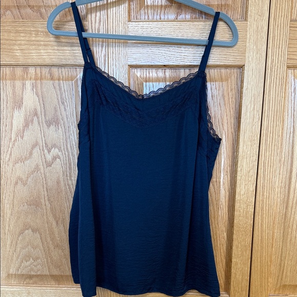 CAbi | Tops | Cabi All Purpose Navy Blue Lace Trim Camisole 595 | Poshmark